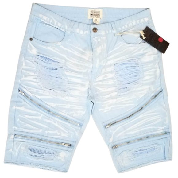 smoke rise ny | Shorts | Smoke Rise Ripped White Painted Blue Denim ...